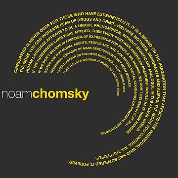 "Noam Chomsky famous quotes poster [gold]" Sticker for Sale by ...