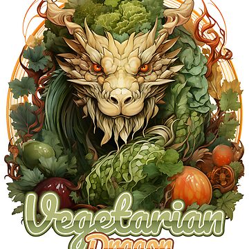 "The Vegetarian Dragon. Vegetables, and Dragon." Sticker for Sale by ...
