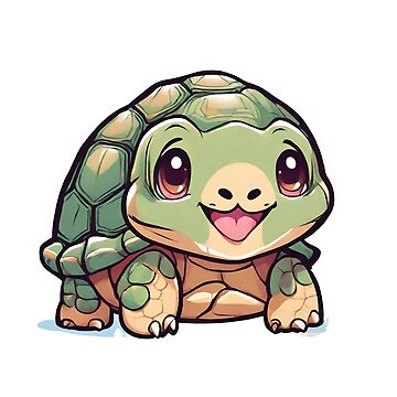 "Happy Chibi Turtle" Sticker for Sale by MenanderShop | Redbubble