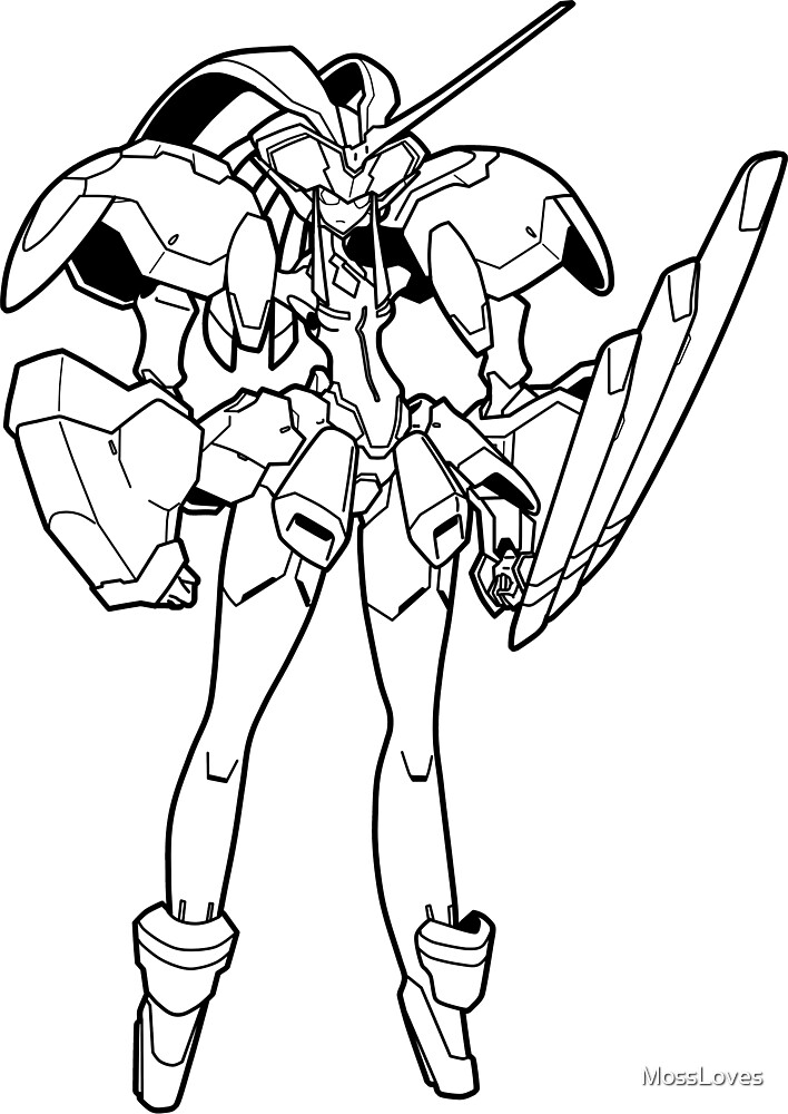 "Strelizia Outline Black" by MossLoves | Redbubble