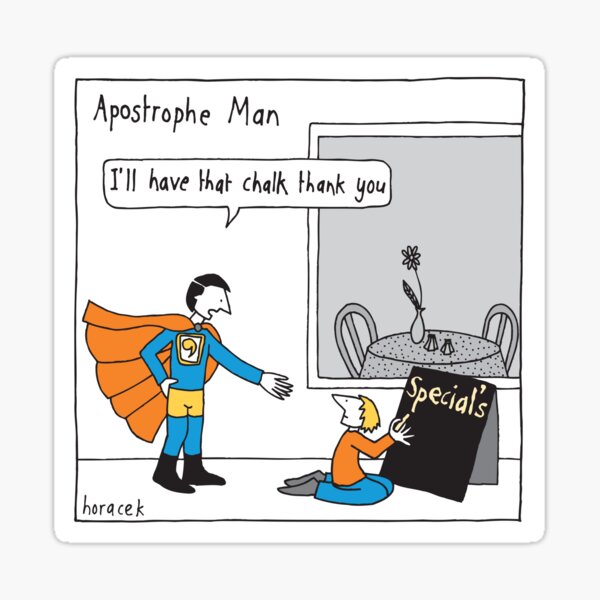 Apostrophe Stickers | Redbubble