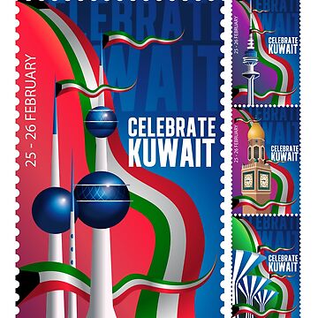 "Celebrate Kuwait Landmarks And National Flag By Craitza" Magnet for ...