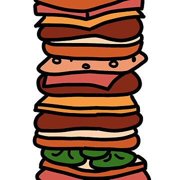 "Super-Duper Sandwich" Sticker for Sale by nathanlittle147 | Redbubble