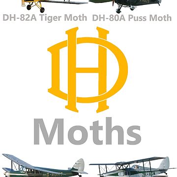 "The de Havilland Moths" Sticker for Sale by Digitalfred | Redbubble