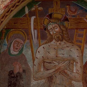 "Man of Sorrows, Christ staunches his final wound" Sticker for Sale by ...