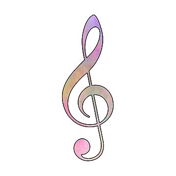 "Pastel Treble Clef" Sticker for Sale by Scott Scheunemann | Redbubble