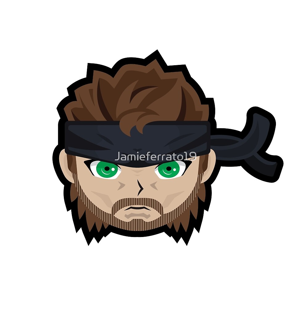 "Metal Gear Solid 2 - Solid Snake Sticker" by Jamieferrato19 | Redbubble