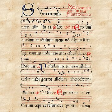 "Gregorian Chant Medieval Manuscript No. 1" Poster for Sale by ...