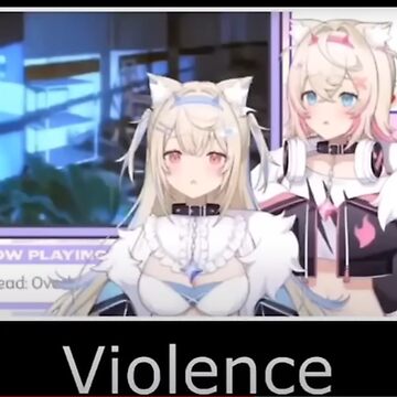 "FuwaMoco Violence" Sticker for Sale by 93tatsumi | Redbubble