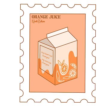 "Orange Juice Stamp" Sticker for Sale by Just-a-stumpy | Redbubble