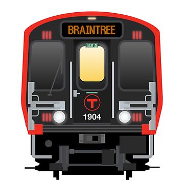 "MBTA Red Line CRRC 1900 Train" Sticker for Sale by LeonTransit | Redbubble