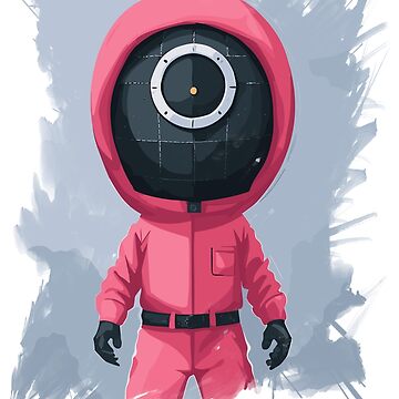 "SQUID GAME circle guard The Manager abstract vector cartoon portrait ...