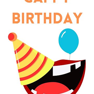 "Gappy Birthday" Sticker for Sale by Lindleywood | Redbubble