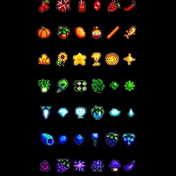 "stardew valley color chart " Sticker for Sale by STAYOKBRAND | Redbubble