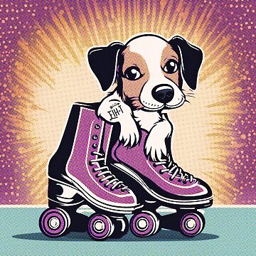 "Roller Dog" Sticker for Sale by AstroCoast | Redbubble