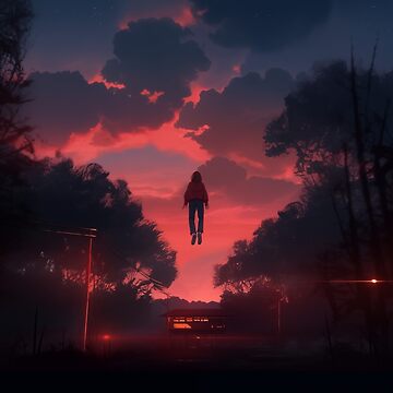 "Stranger Things Max Possessed Levitating Floating" Sticker by Trendjoy ...