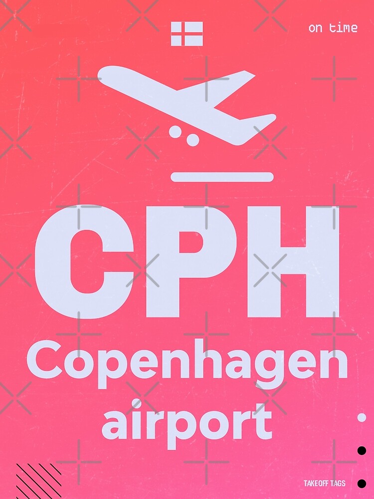 "CPH Copenhagen airport code pink" by airportstickers K. G. | Redbubble