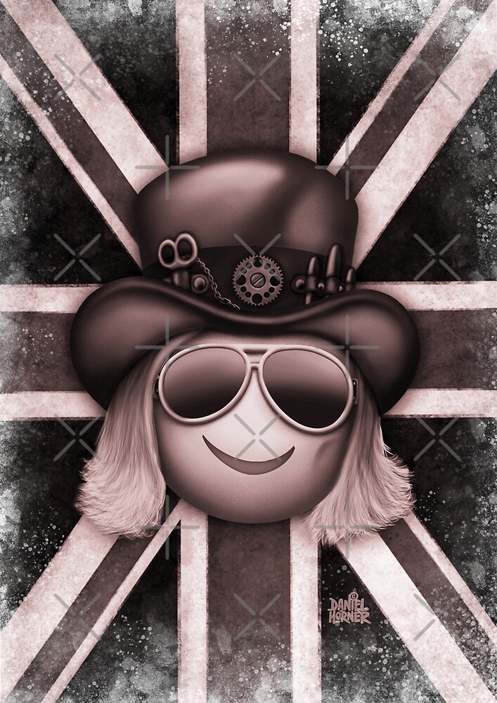 "Booji - Union Jack (Monochrome Fade)" by Daniel Horner | Redbubble