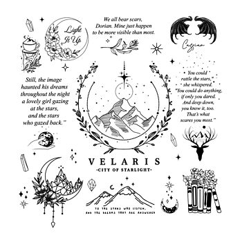 "SJM Graphics,Sarah J Maas, Velaris Art, Acotar" Sticker for Sale by ...
