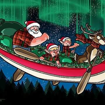 "Christmas Canoe" Art Print for Sale by UncaLar | Redbubble