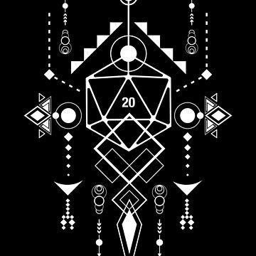 "D20 Dice Tabletop RPG Gaming Geometric Symbols" Kids T-Shirt for Sale ...
