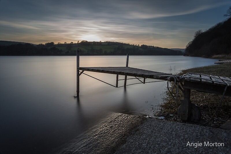 "The Boat Jetty Damflask" by Angie Morton | Redbubble