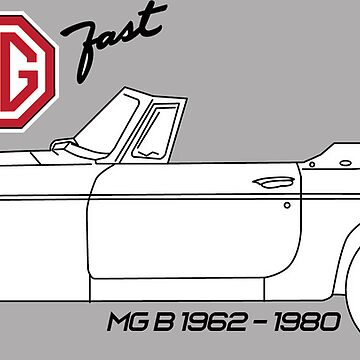 "MG. Safety Fast, MGB" Sticker for Sale by RischDesigns | Redbubble