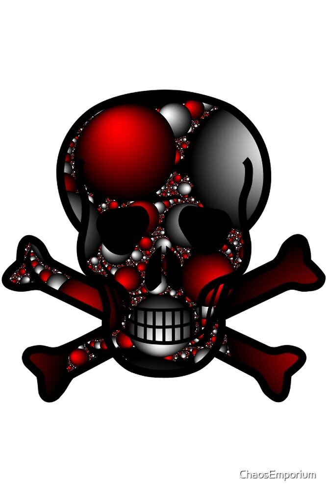 "Creepy Fractal Skull Art" by ChaosEmporium | Redbubble