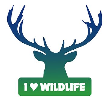 "I Love Wildlife Sticker" Sticker for Sale by Richard Velebný | Redbubble
