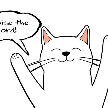 "Praise and Worshipping (PAW) CAT " Sticker for Sale by PAW-Creatures ...