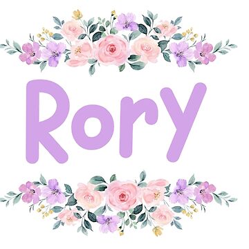 "Purple Flower Rory Name Label " Sticker for Sale by NormadWorld ...