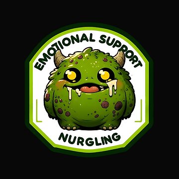"Nurgle Emotional Support Nurgling Badge" Sticker for Sale by Mekone ...