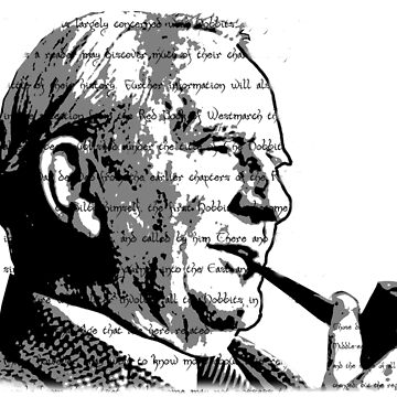 "JRR Tolkien Smoking" Photographic Print for Sale by tnicobradley ...