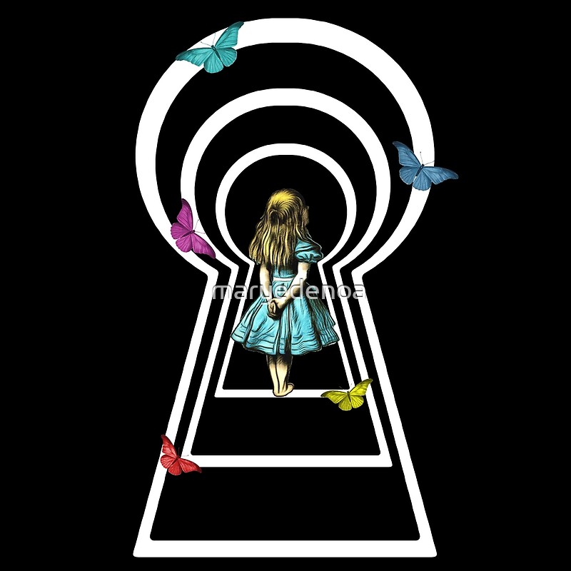 "Alice In Wonderland Through The Keyhole" by maryedenoa | Redbubble