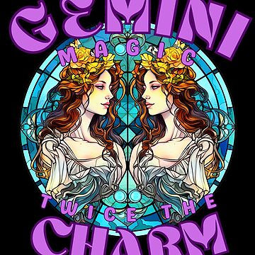 "Gemini Magic: Twice The Charm. gemini season" Sticker for Sale by ...