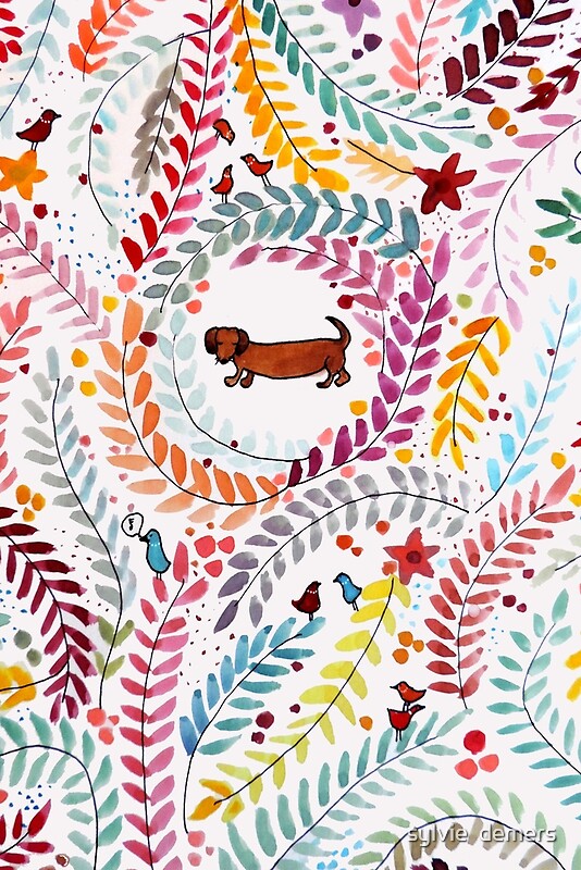 "teckel love" by sylvie demers | Redbubble