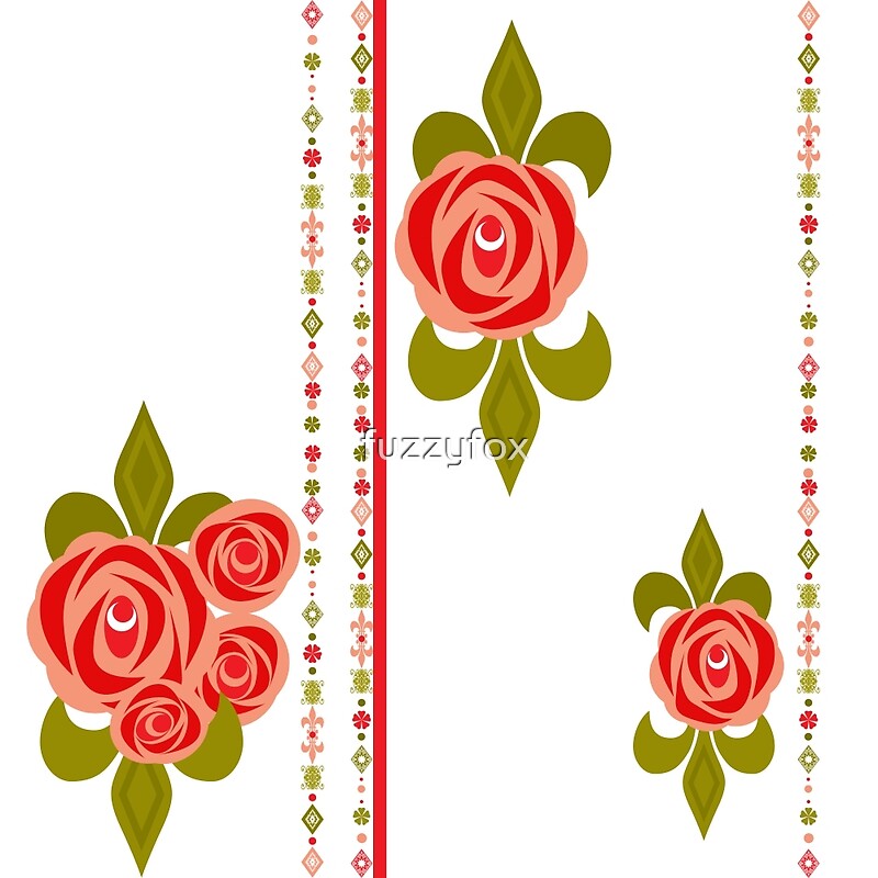 "Roses. Illustration. rose, art design" by fuzzyfox | Redbubble