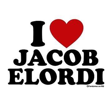 "I LOVE JACOB ELORDI DESIGN" Poster for Sale by Fandomex | Redbubble