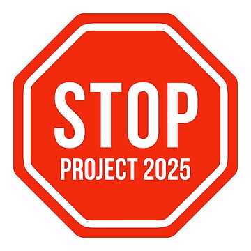 "Stop project 2025" Sticker for Sale by RACHELDF | Redbubble