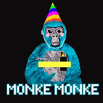 "Gorilla Tag JMANCURLY Monke Monke VR Gamer" Poster for Sale by ...