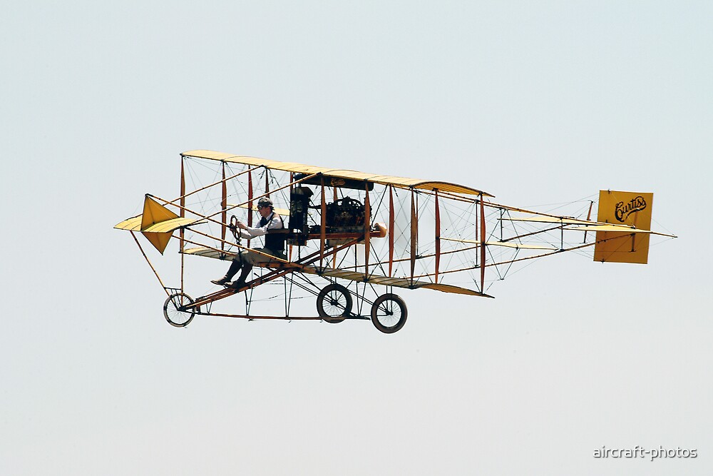 "Curtiss Pusher Biplane" by aircraft-photos | Redbubble