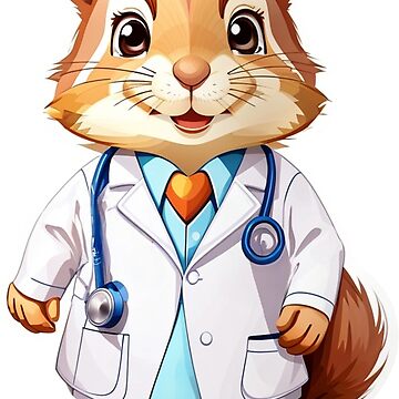 "Doctor Squirrel " Sticker for Sale by LabZoidd | Redbubble