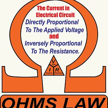 " ohms Symbol and Ohms Law Formula Triangle Stickers for Electrical ...