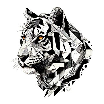 "Geometric Tiger Art" Poster for Sale by TeeCraft Haven | Redbubble