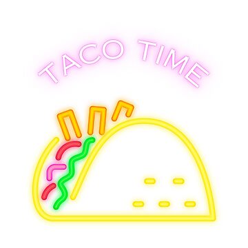 "Taco Time" Sticker for Sale by Pedz4 | Redbubble