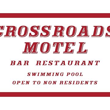 "Crossroads Motel" Sticker for Sale by ChrisOrton | Redbubble
