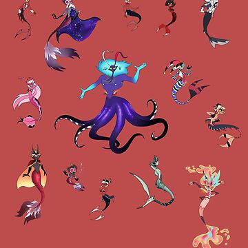 "Helluva Boss Mermaids" Sticker for Sale by disneydork1928 | Redbubble