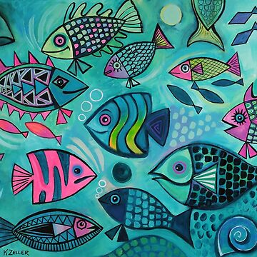 " Funny Fish " Poster for Sale by Karin Zeller | Redbubble