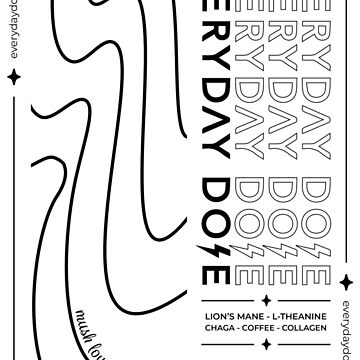 "Everyday Dose Design - no QR Code - Black" Sticker for Sale by ...