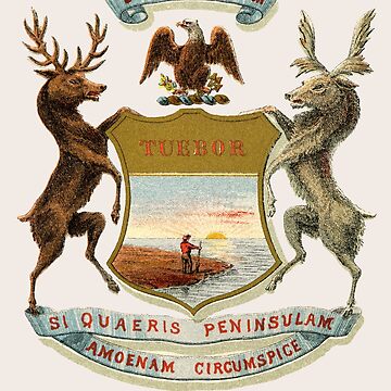"1876 Michigan Coat of Arms" Sticker for Sale by historicimage | Redbubble